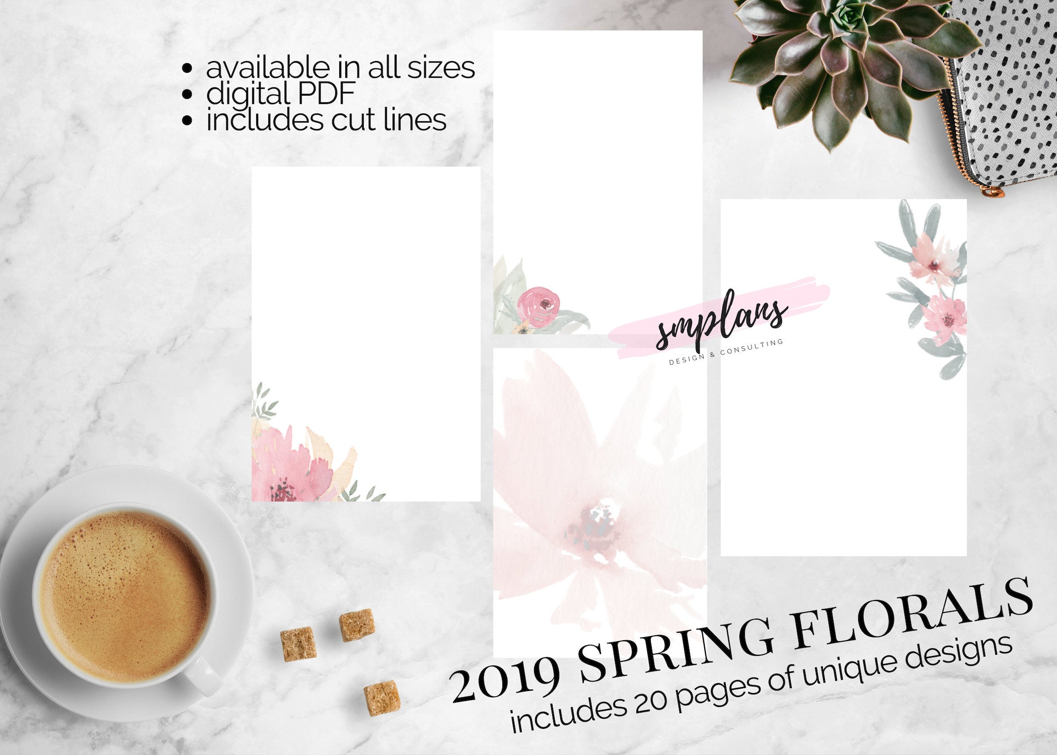 Spring Water Color Floral Notes (2019) – SMPLANS Design + Consulting